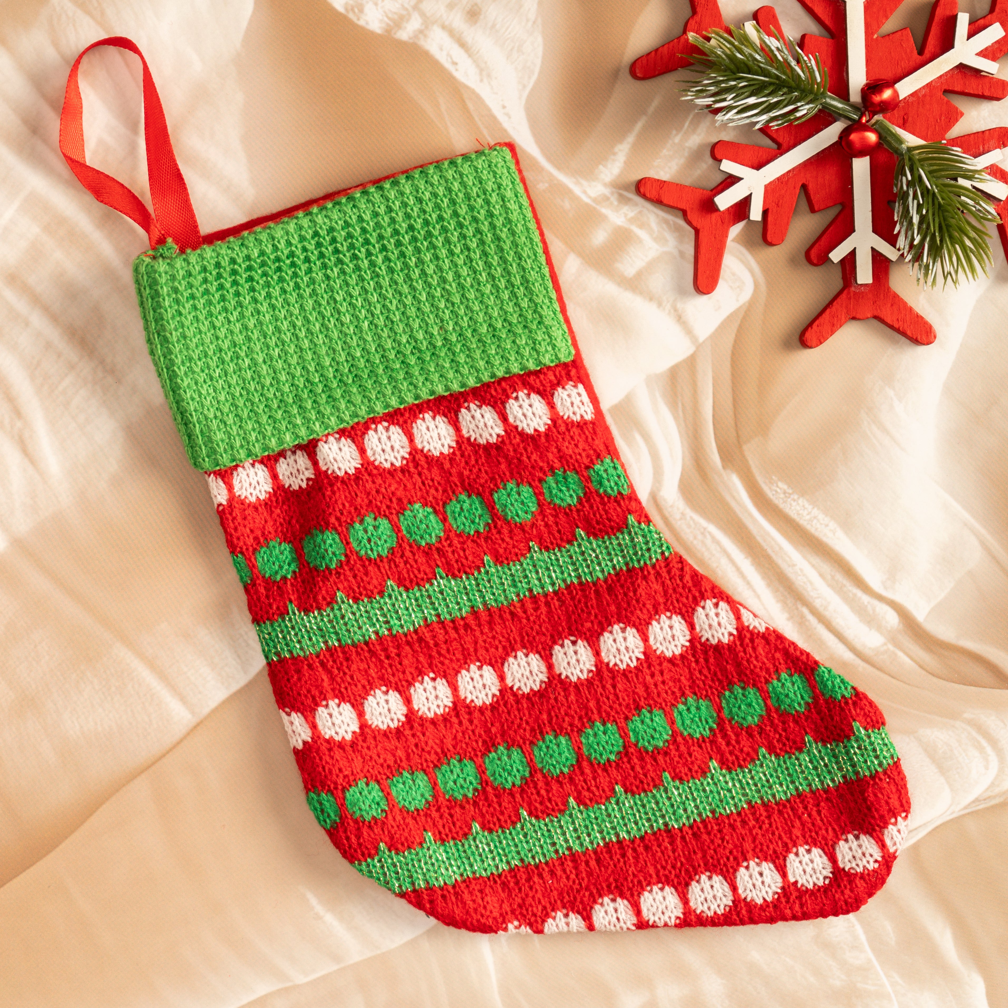 Mini Classic Christmas Stockings Set of 2 Festive Holiday Decor | The ...