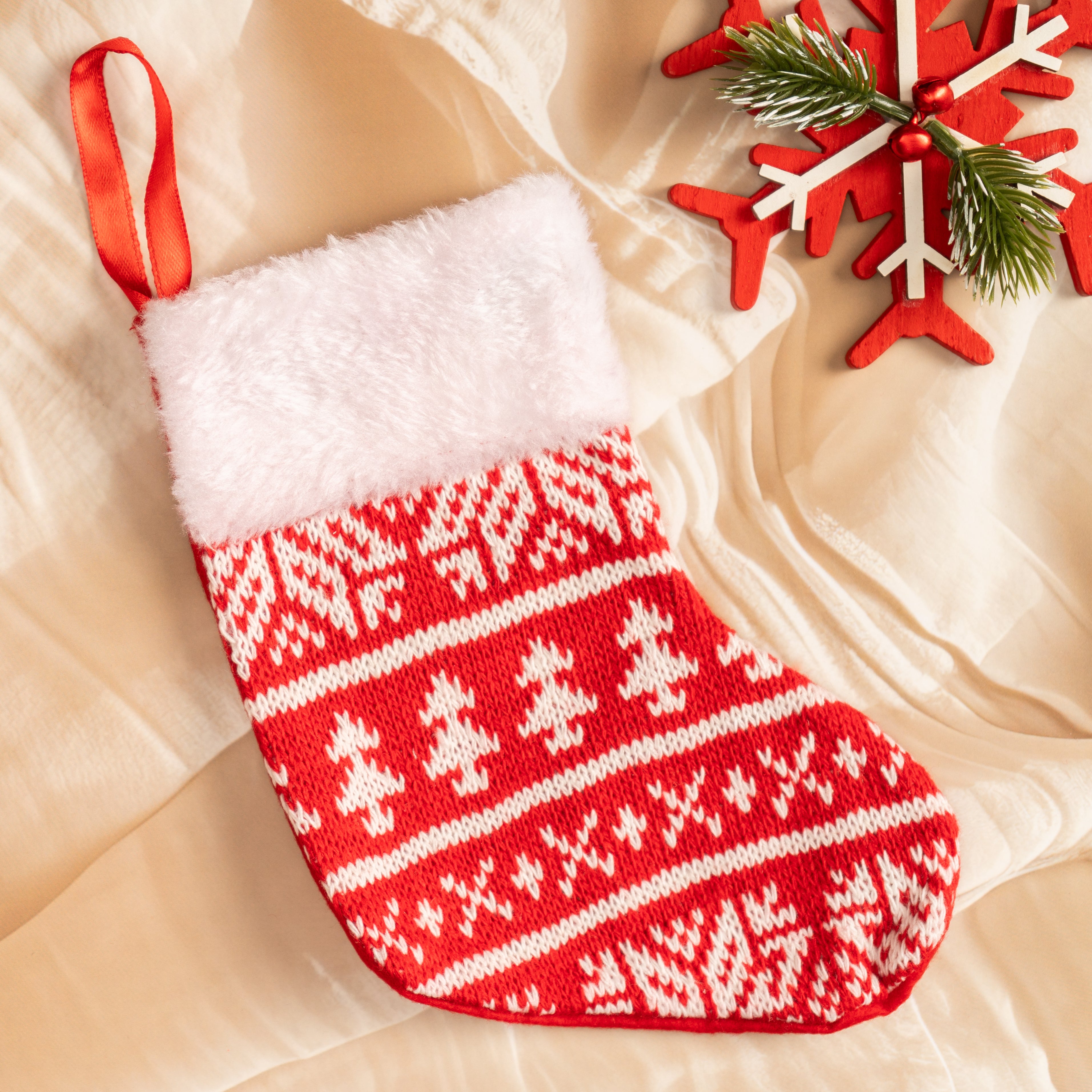 Mini Christmas Print Stocking - Festive Holiday Decor | The Zappy Box