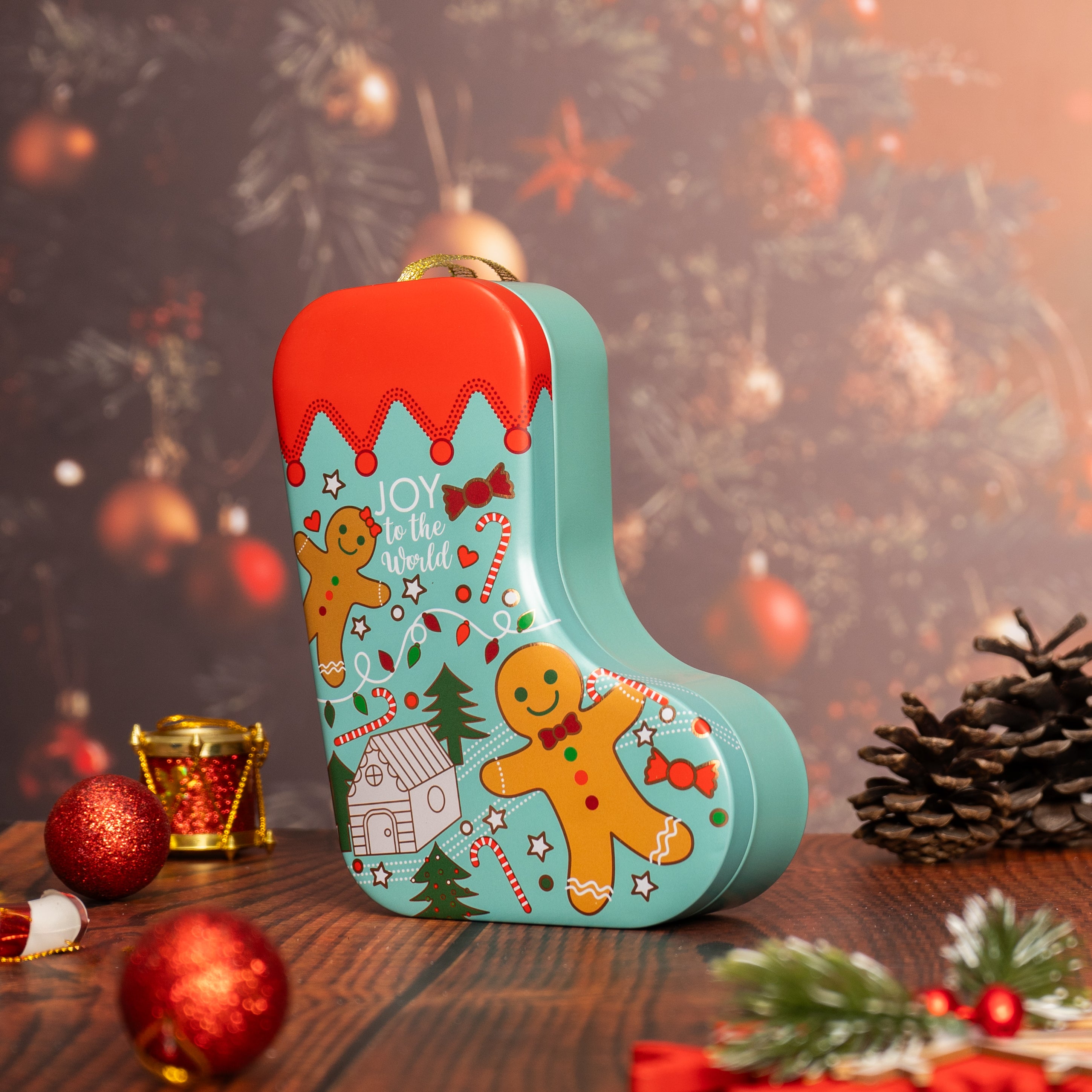 Gingerbread Man Tin - Festive Cookie & Treat Storage Jar – The Zappy Box