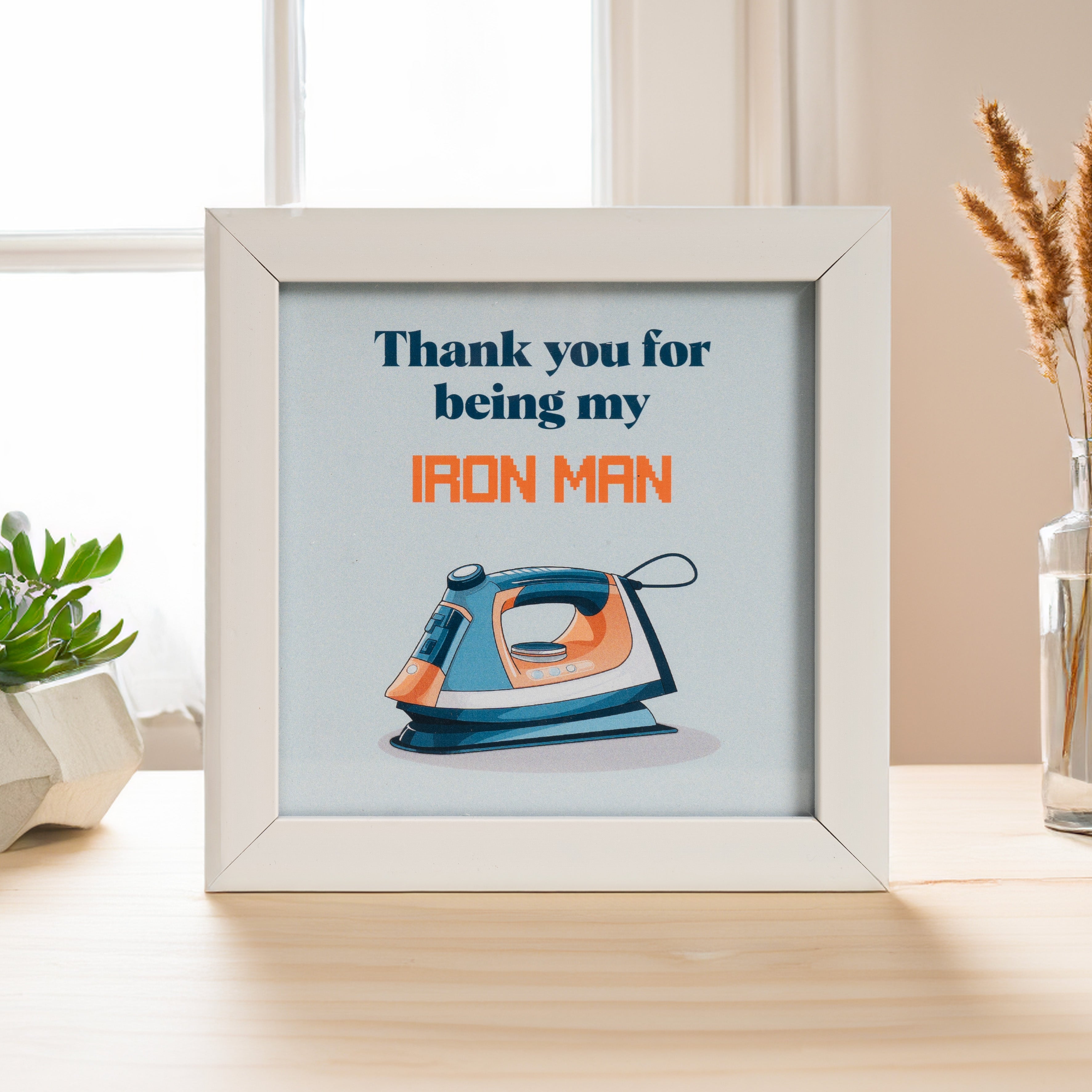 Ironman Frame 16.5x16.5 cm - Funky Dad Gift | The Zappy Box