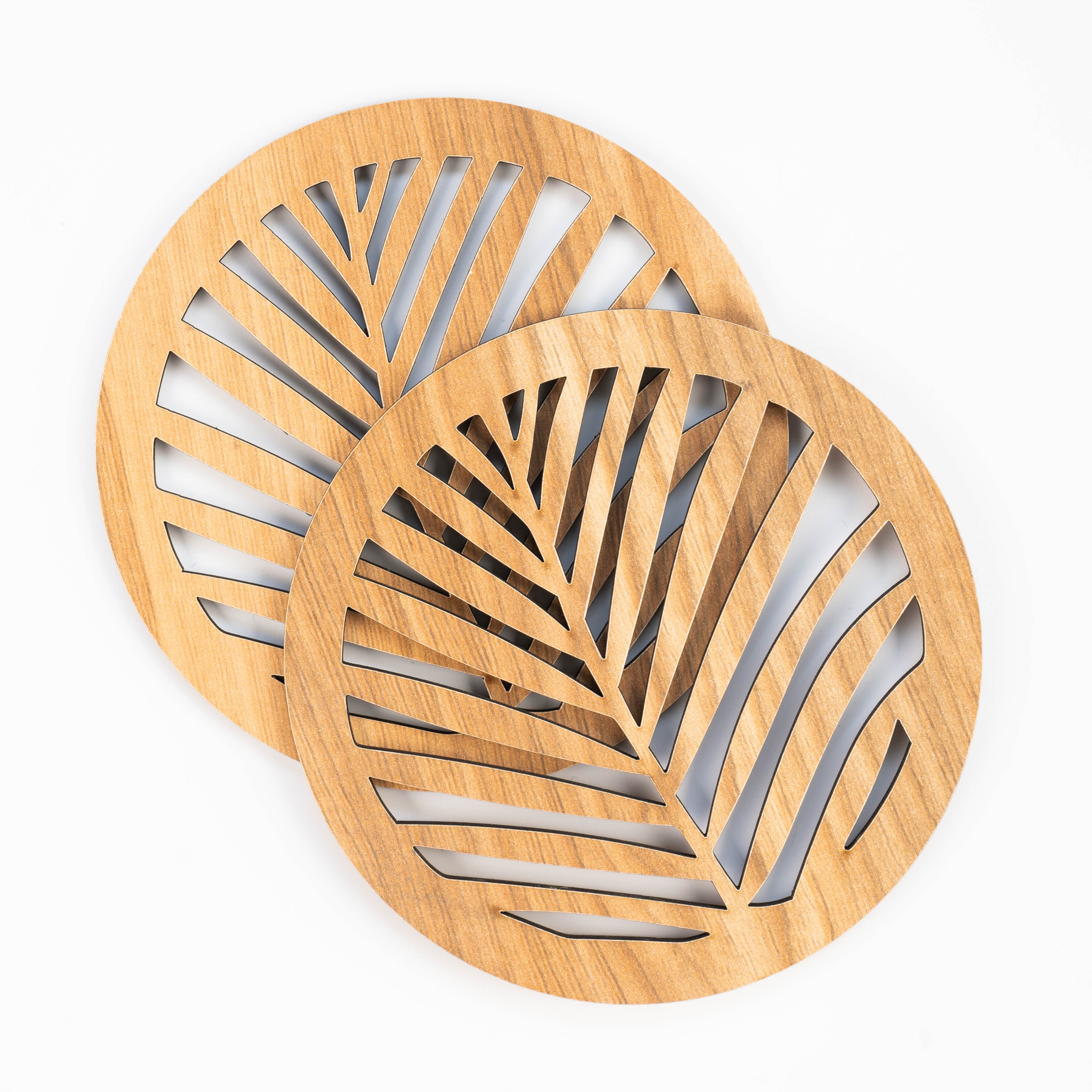 Leaf Wooden Coasters Set Online | The Zappy Box