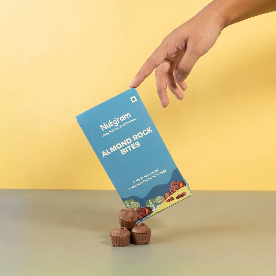 Almond Rock Bites 85g - Crunchy Chocolate Almond Clusters | The Zappy Box