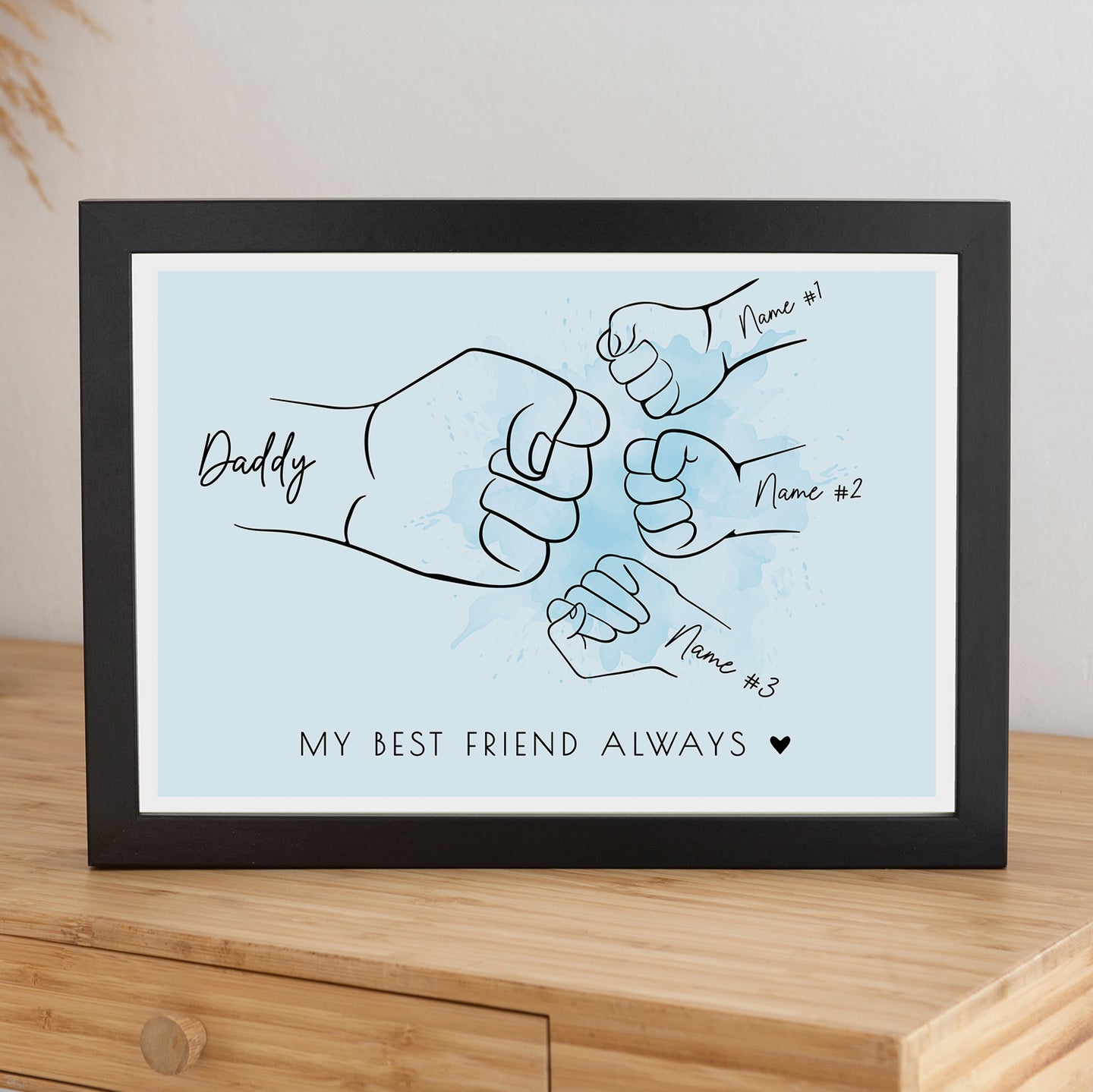 Personalized Fist Bump with Dad Photo Frame | The Zappy Box