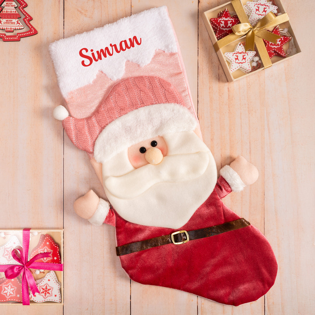 Personalized Merry Santa Stocking - Custom Christmas Stocking | The ...