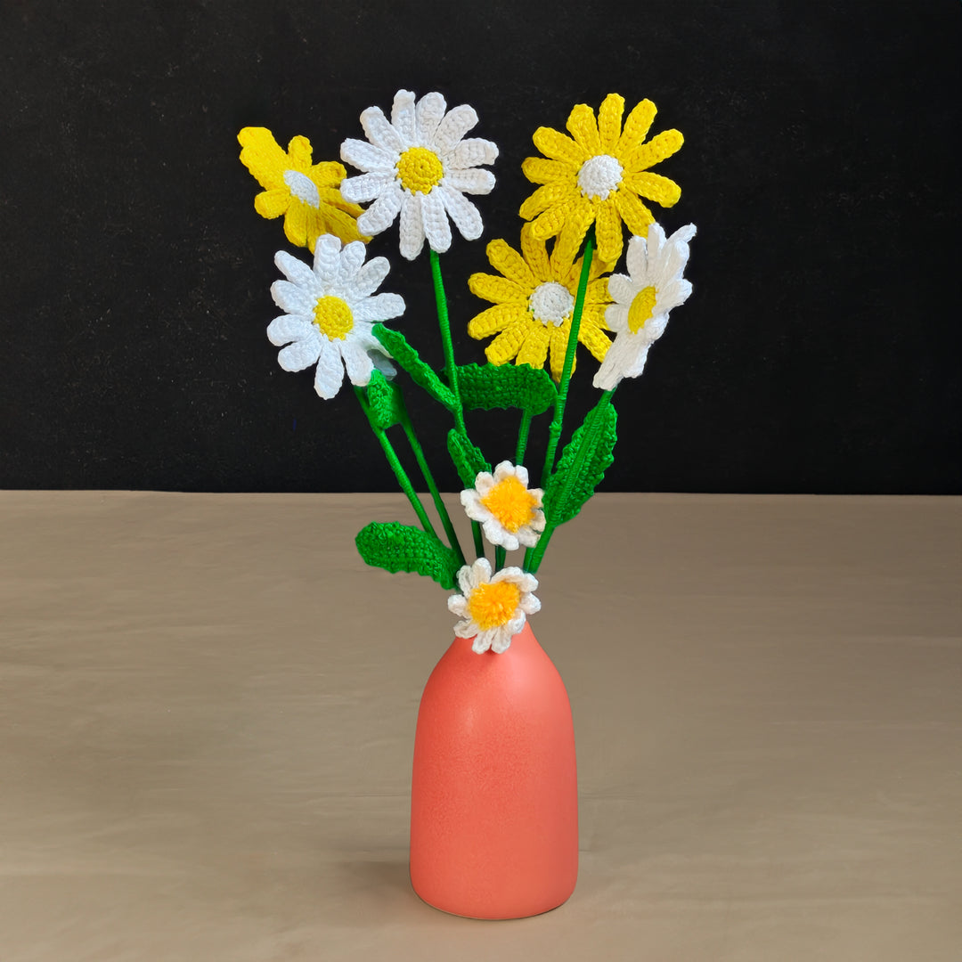 Darling Daisy Vase And Flower Combo – The Zappy Box