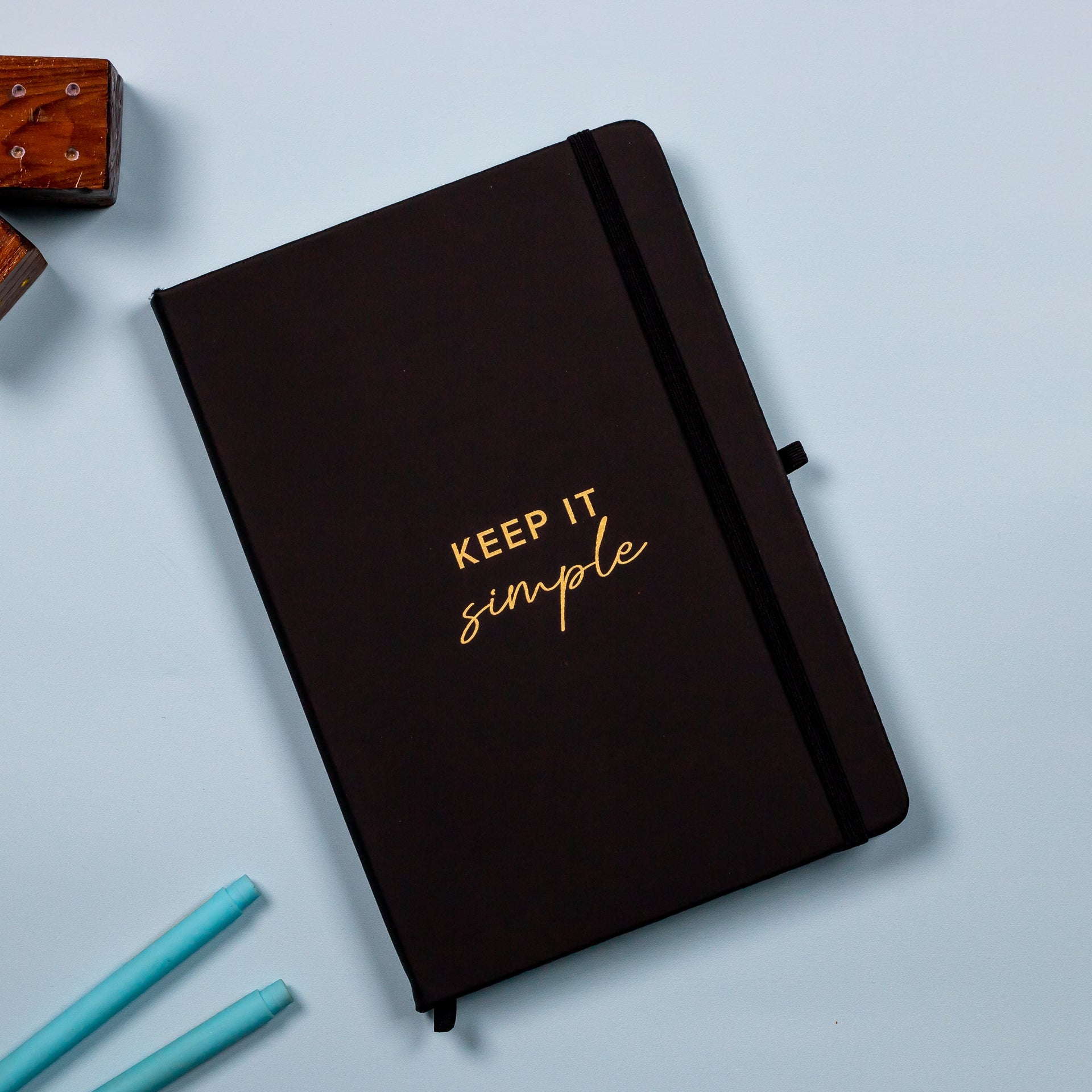 Keep It Simple - Journal Notebook | Black Notebook – The Zappy Box